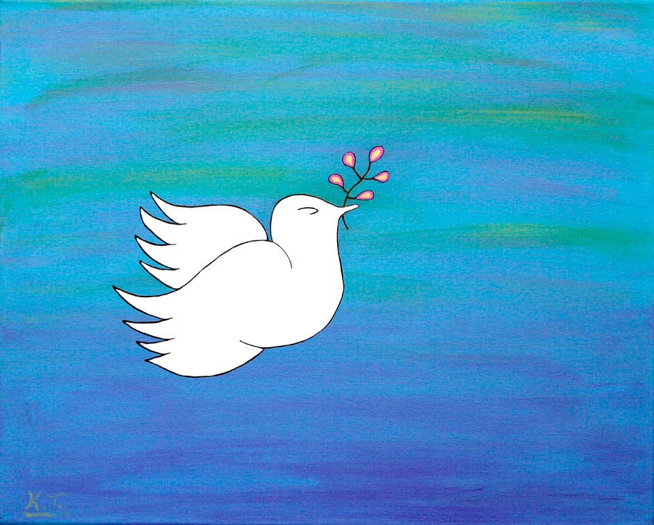 Bird of Hope, the Dove Art Print From Original Painting by Ken ...