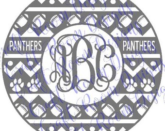 Bulldog Aztec Monogram Frame Digital Design - Etsy