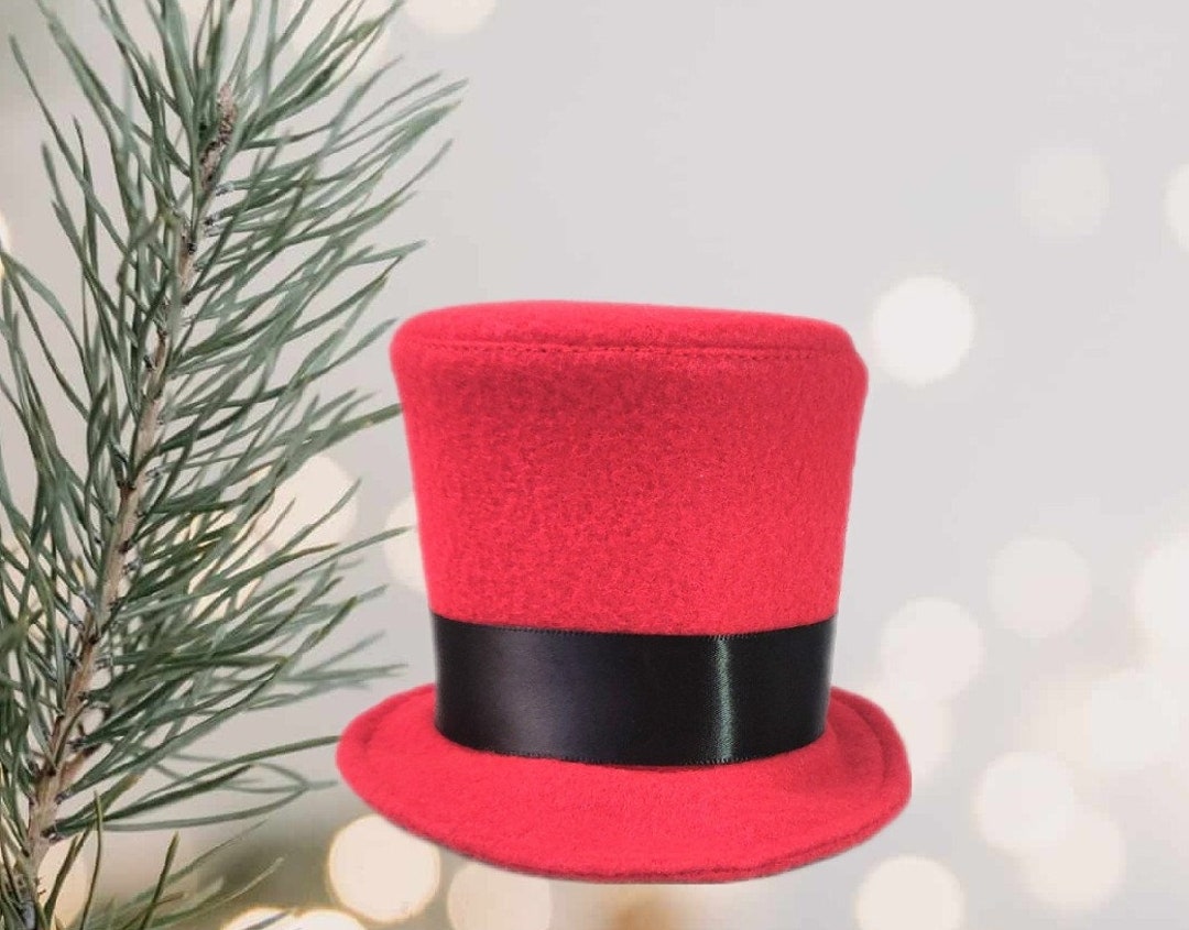 Christmas Dog Top Hat, Holiday Dog Top Hat Dogs, Red Dog Hat, Pet Hat ...