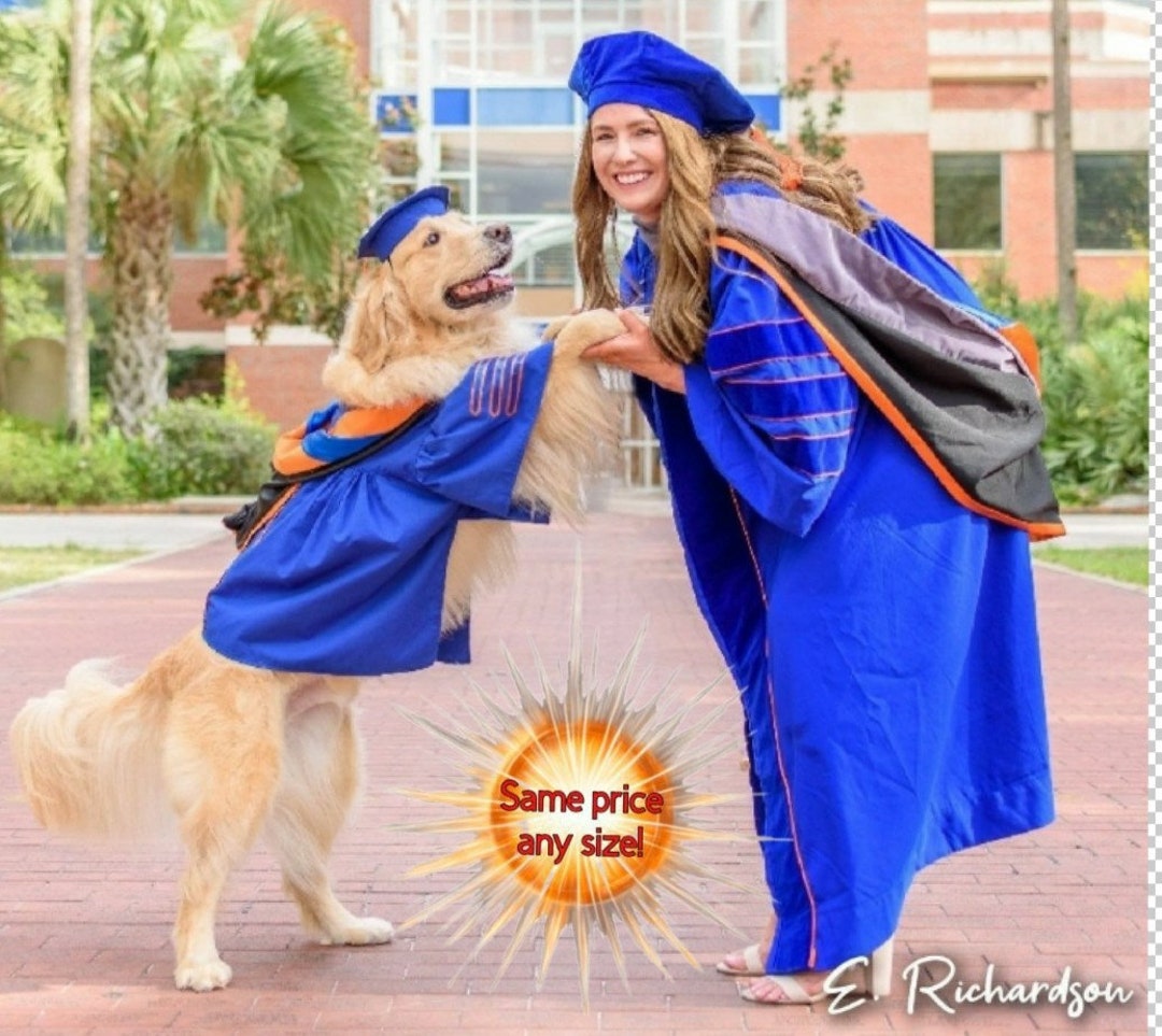 Detailed Dog Regalia Doctoral Graduation Cap and Gown (your Choice of ...