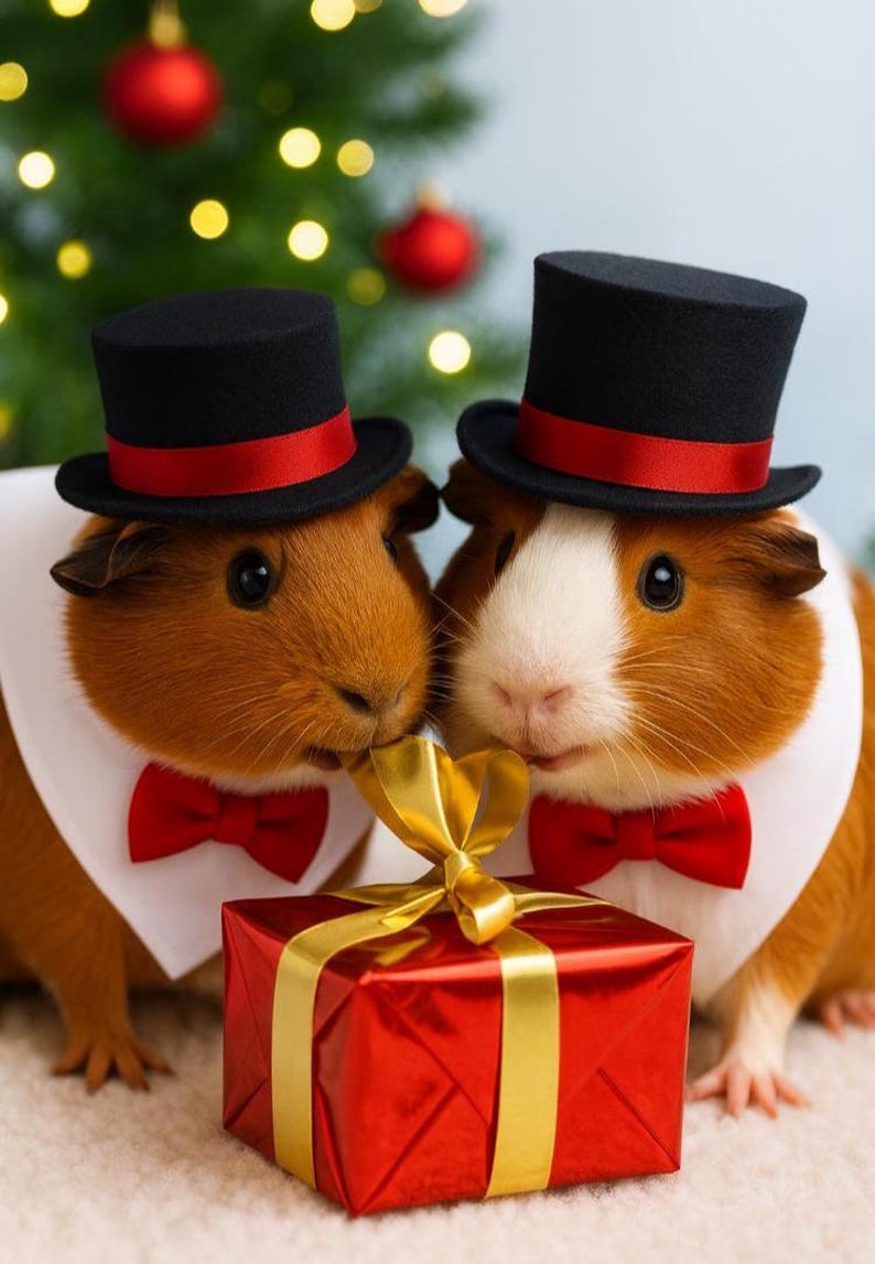 Guinea Pig Top Hat and Bandana , Tiny Pet Costume Set - Etsy