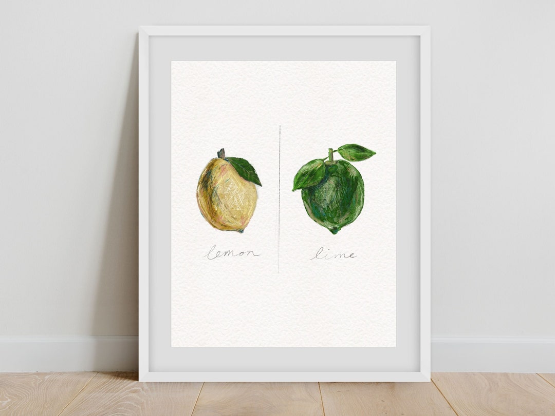 Art Print, Lemon and Lime, 8x 10 - Etsy Art Print, Lemon and Lime, 8x 10 - Etsy