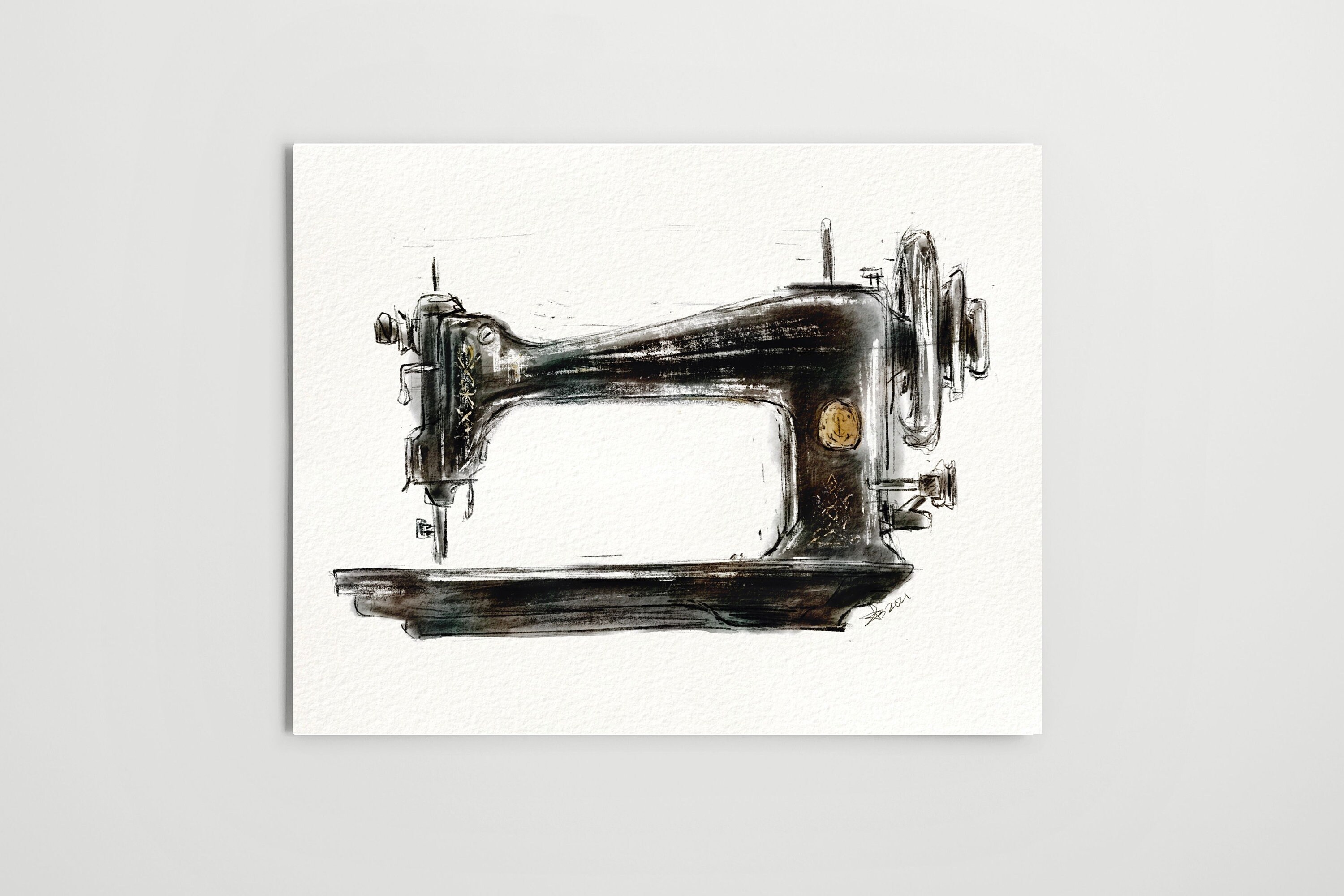 Art Print Vintage Singer Sewing Machine 8x10 Great for - Etsy