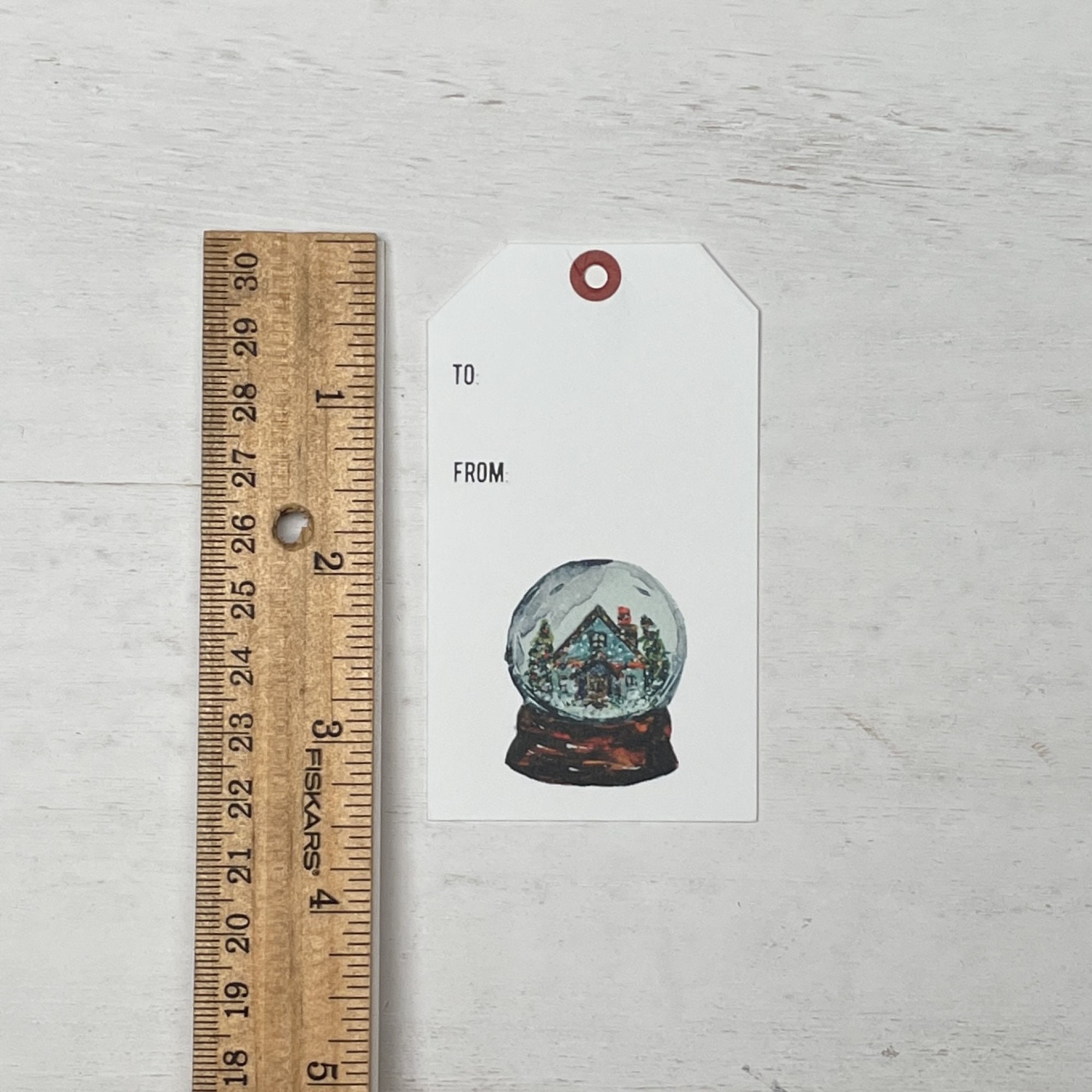 Set of 12 Snow Globe Holiday Gift Tags - Etsy