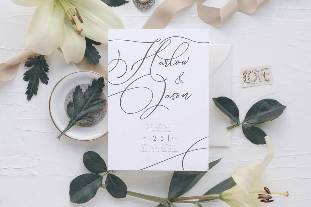Simple White Wedding Invitation Suite White Wedding - Etsy