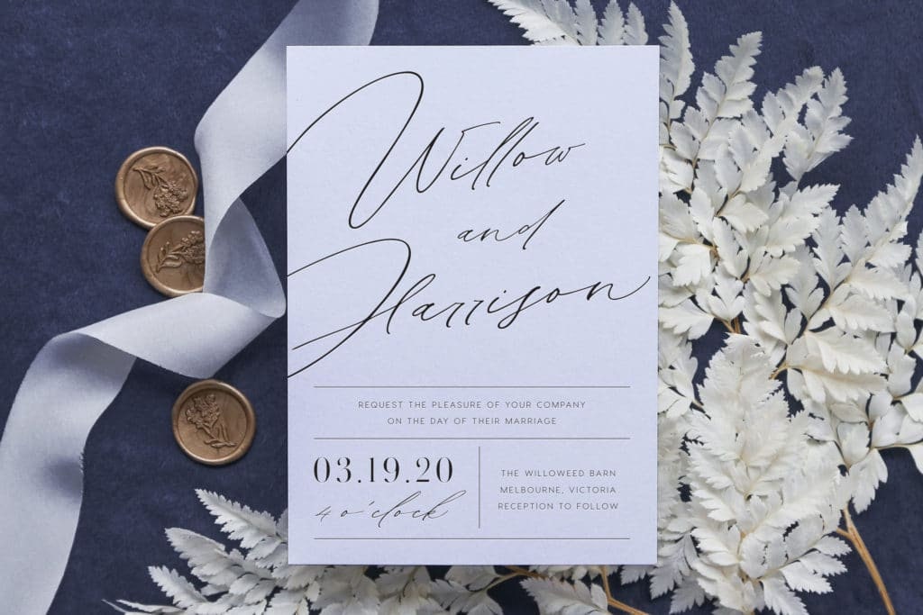 Simple White Wedding Invitation Suite White Wedding - Etsy