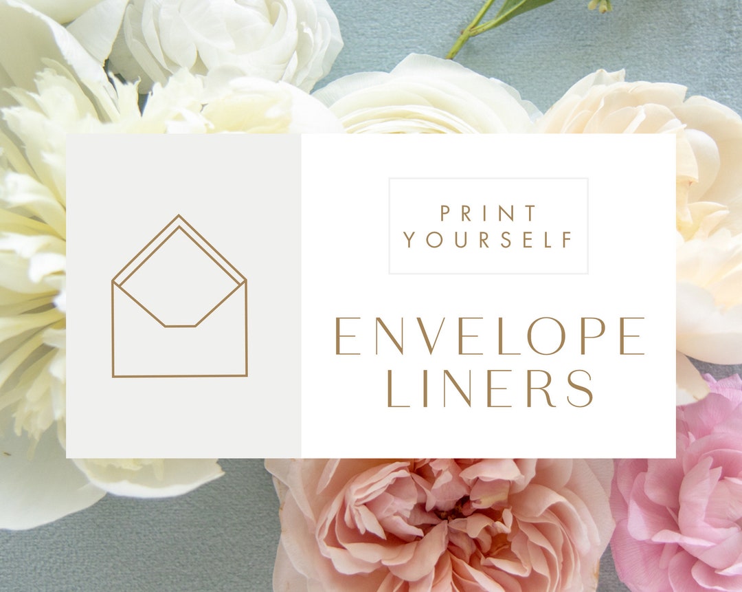 Printable Envelope Liner - Made to Match - Choose Any of Our Designs ...