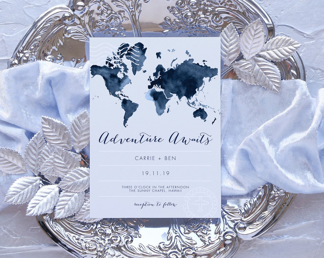 Destination Wedding Invitation Suite, Travel Wedding Invite, Wedding ...