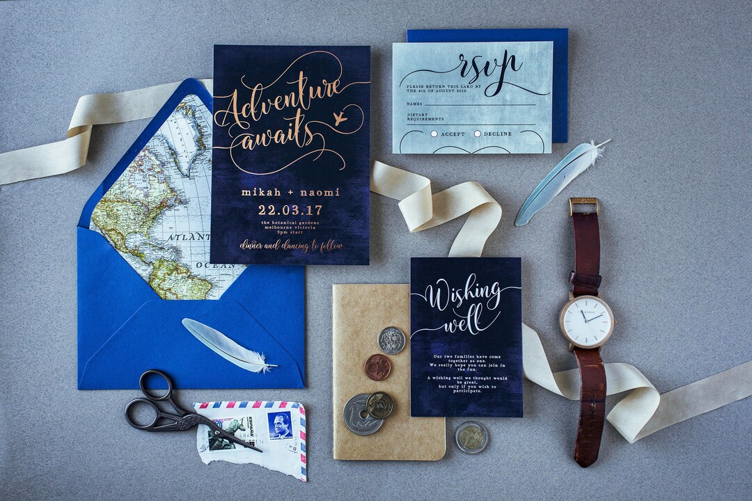 Destination Wedding Invitation Suite, Travel Wedding Invite, Wedding ...