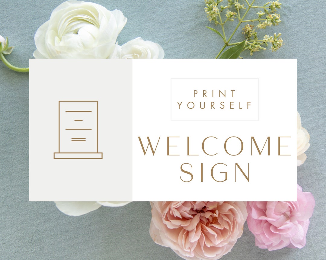 Printable Welcome Sign - Made to Match - Choose Any of Our Designs and ...