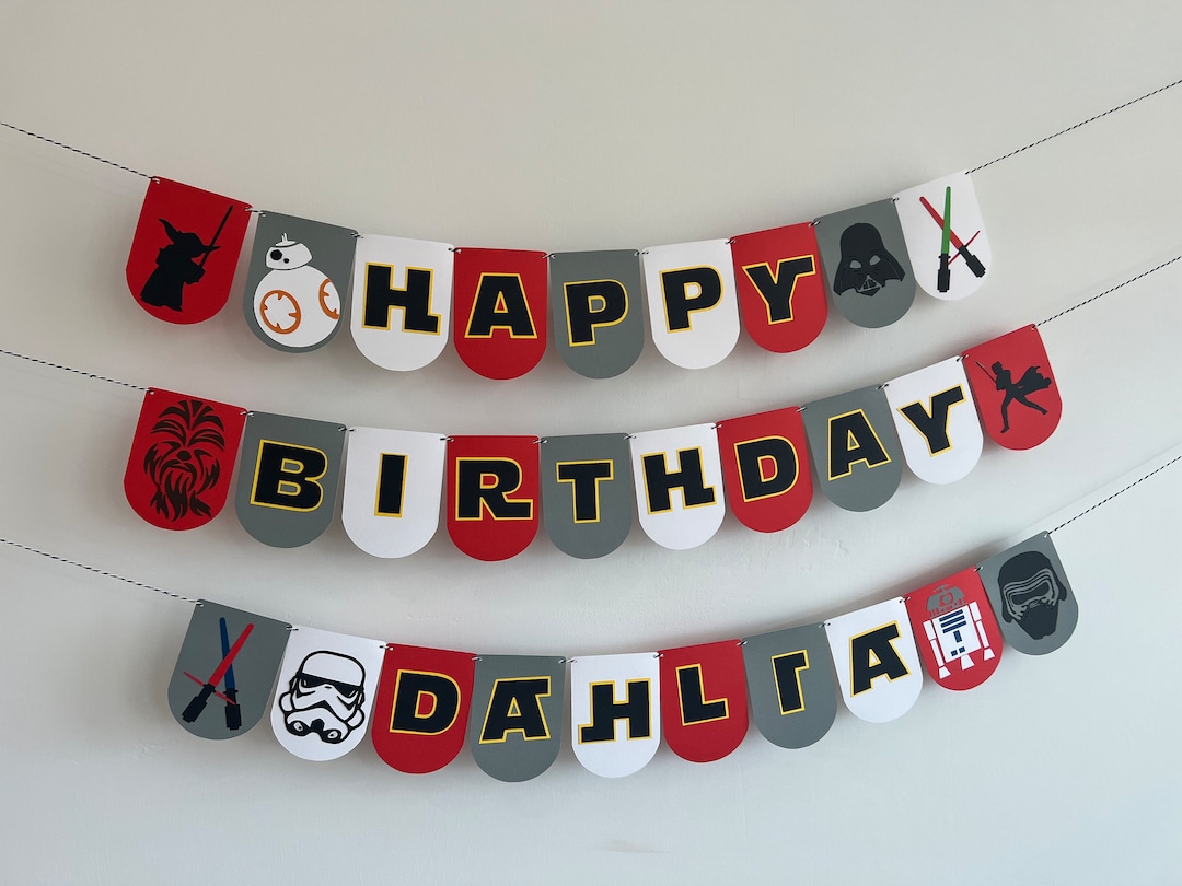 Star Wars Birthday Banner, Sith Birthday Banner, Kids Birthday, Star ...
