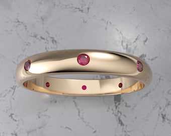 Flush Set Bezel Ring - Etsy