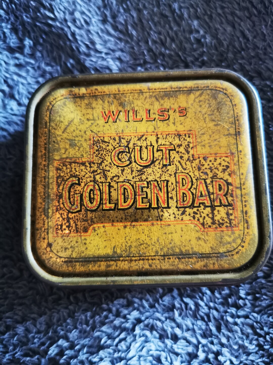 Vintage Advertising Tin Box Wills Cut Golden Bar Square Box - Etsy
