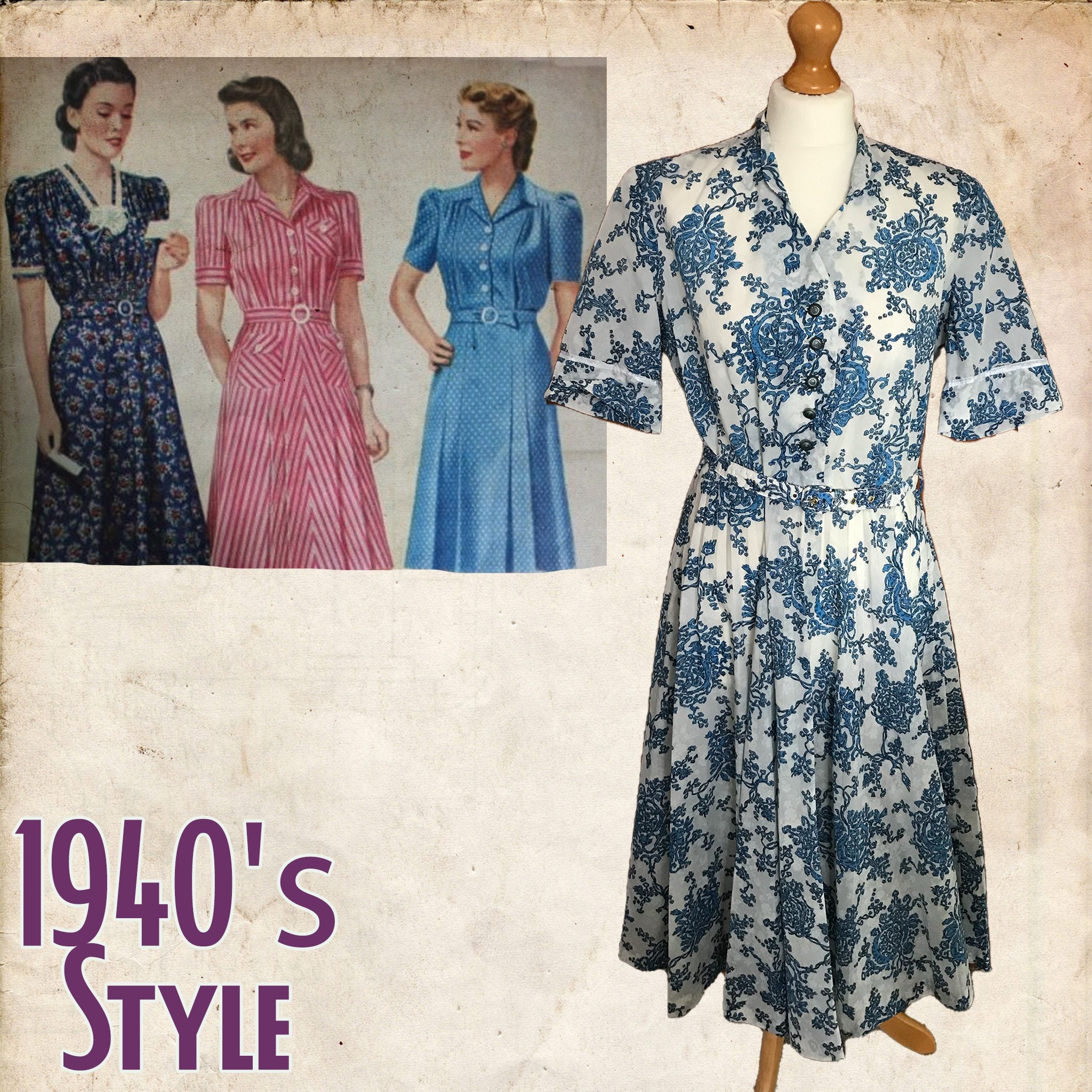 1940s Fashion Women Dresses