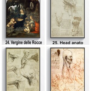 Leonardo Da Vinci Art Collection Reproduction of Classic Painting Photo ...