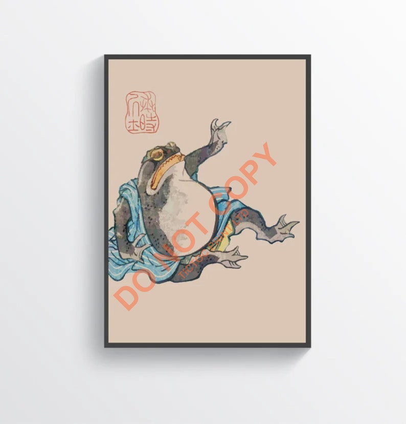Japan Art Matsumoto Hoji Frog Art Print Japanese Woodblock Wabi Sabi ...