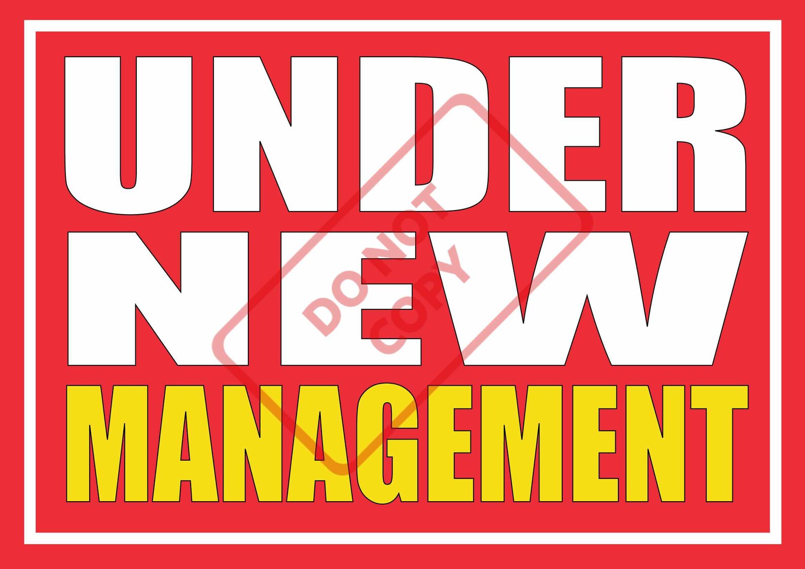 Under New Management Poster Print Various Size's - Etsy