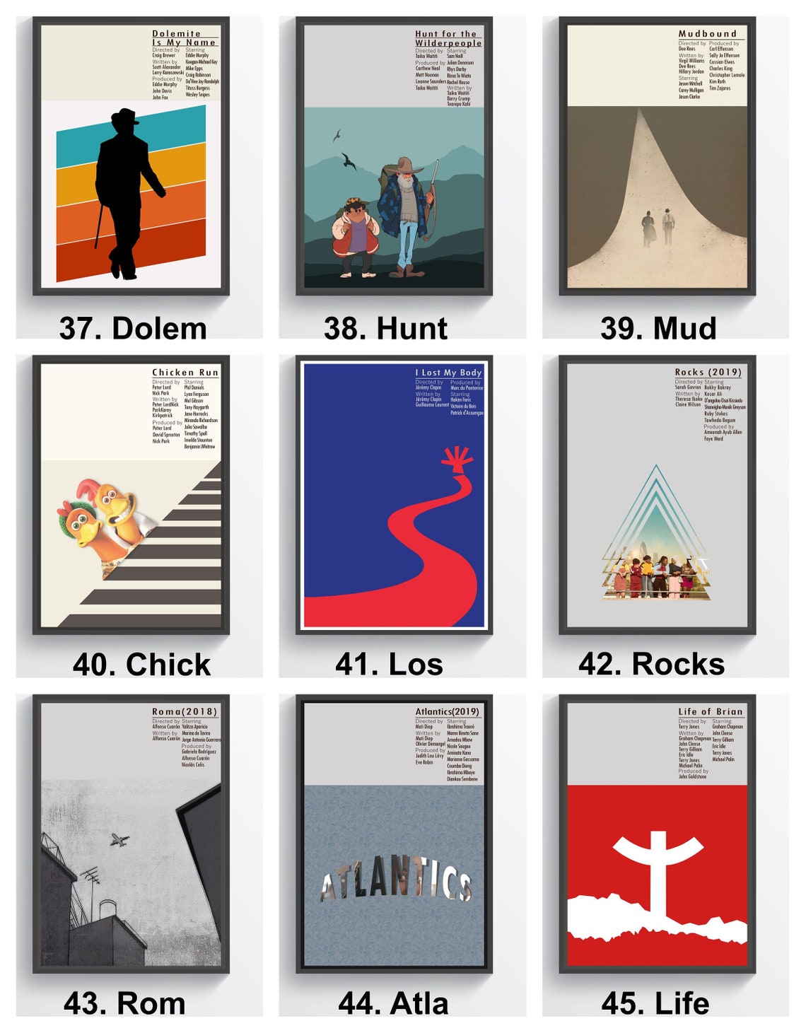 Minimalist Movie Posters Art Print Custom Movie Wall Art, Movie Home ...