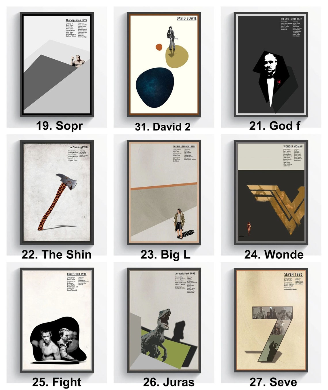 Minimalist Movie Poster Art Print Custom Movie Wall Art Movie - Etsy UK