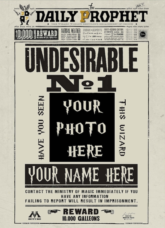Harry Potter Daily Prophet Template