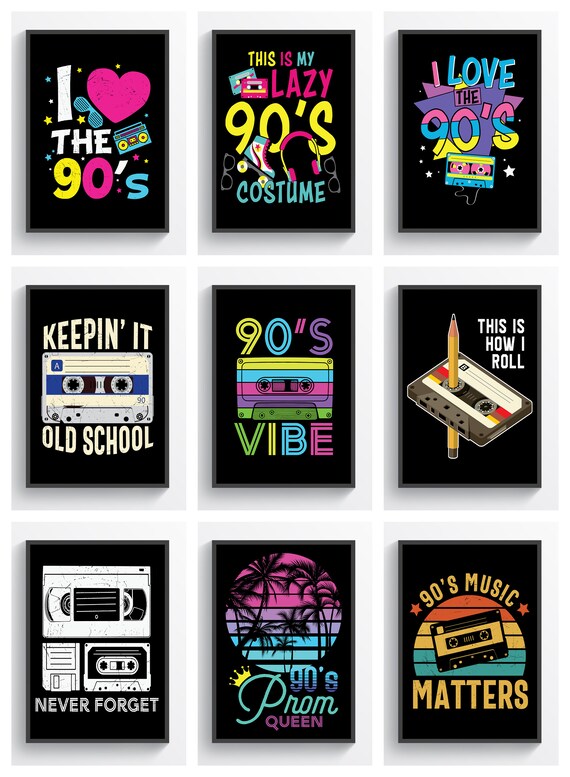 Funny 90s Quotes Retro 80s 90s Music Quote Fun Art Print Modern Art