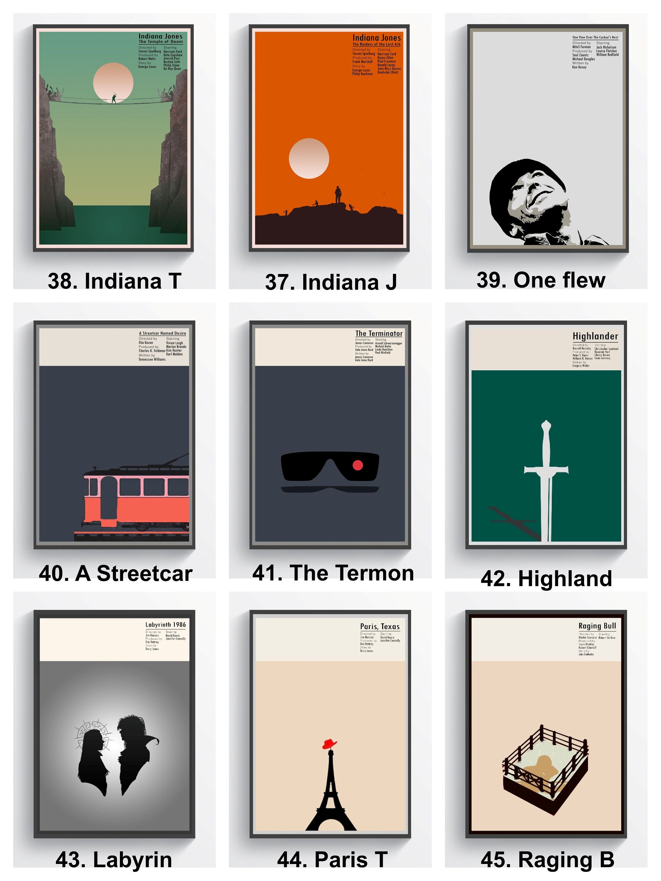 Minimalist Movie Poster Art Prints Custom Movie Wall Art - Etsy UK