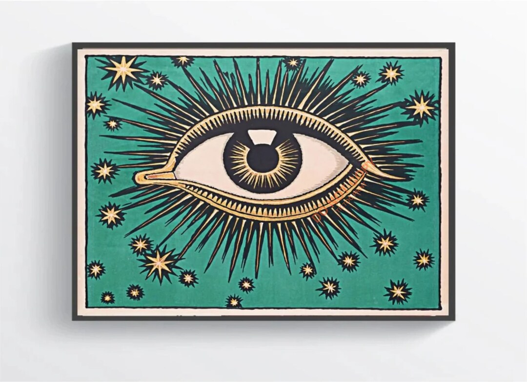 All Seeing Eye Poster Art Print Celestial Decoreye of - Etsy