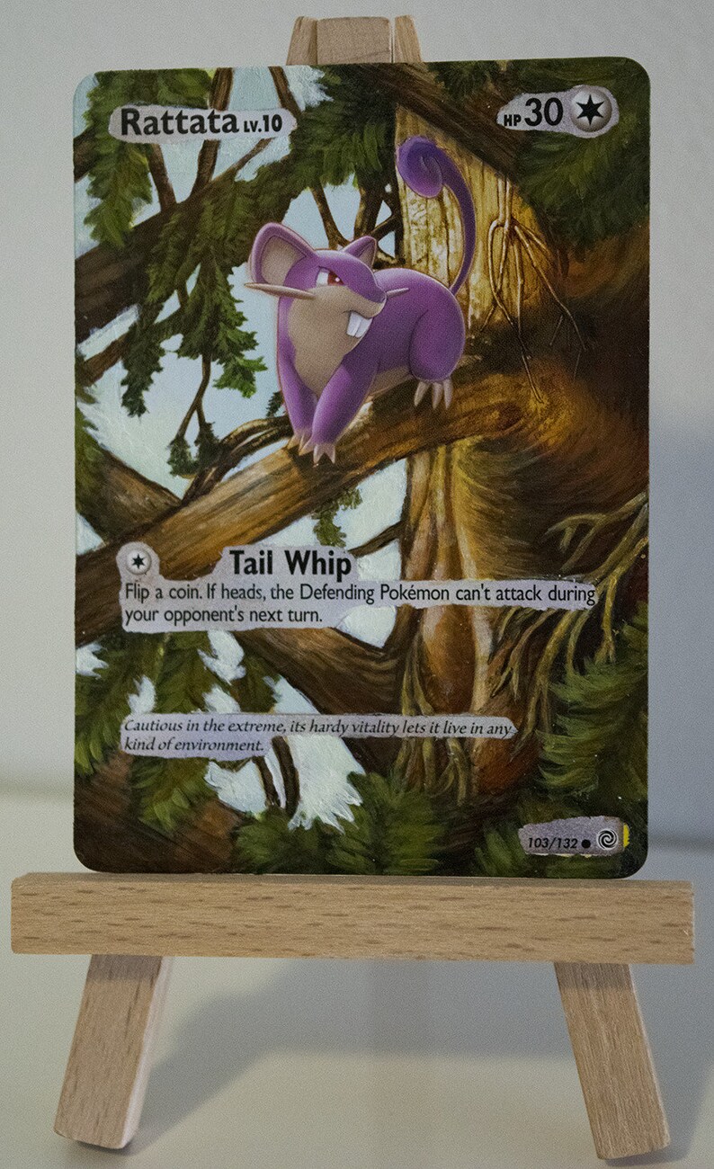 Custom painted Pokémon card Extended art | Etsy