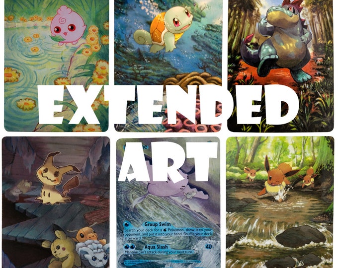 Custom Painted Pokémon Card - Extended Art - Etsy