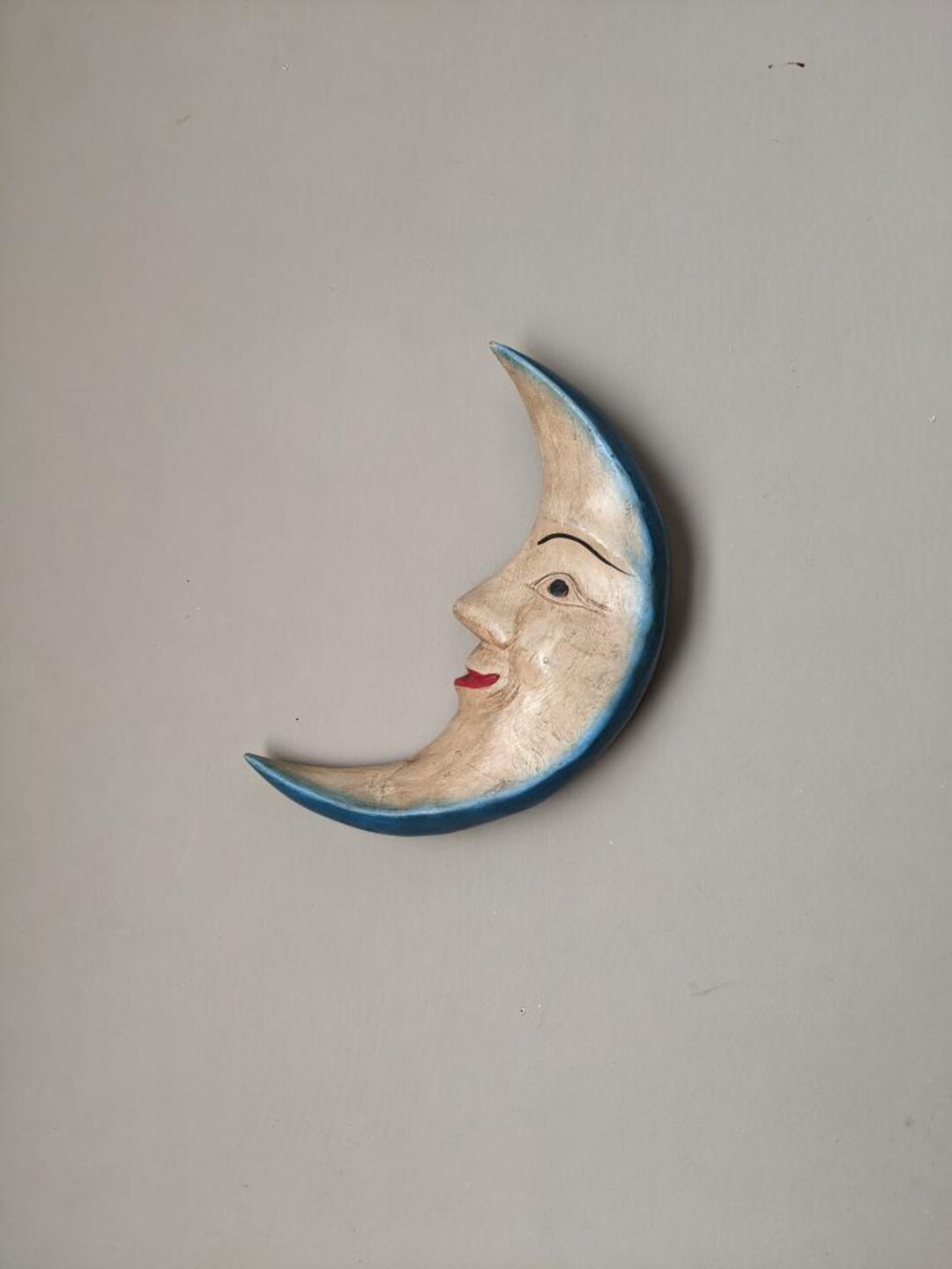 Vintage Crescent Moon Handcrafted Sculpture - Etsy