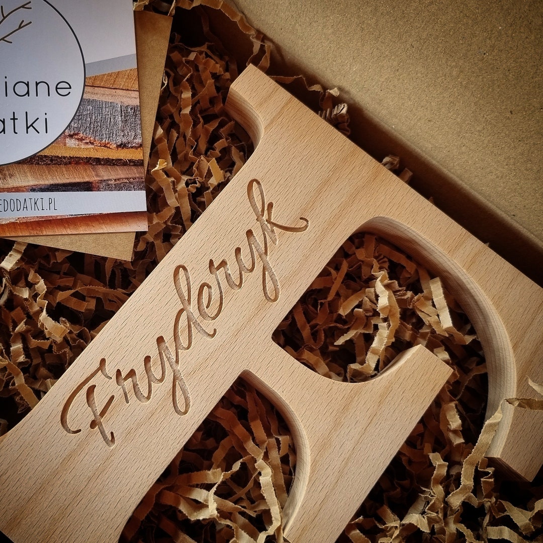 Personalized Wooden Letter Oak Letters Oak Christening - Etsy