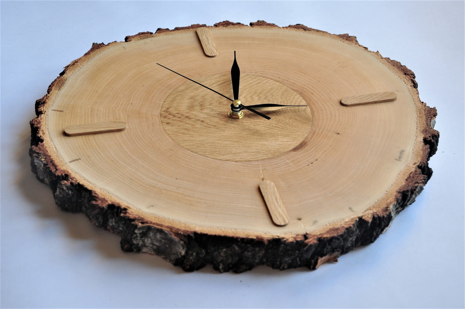 Wooden Wall Clock Slice Wood Clock Original Natural Rustic - Etsy