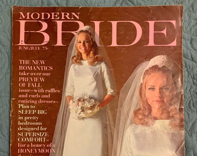 Vintage, Modern Bride, Magazine, June, July, 1968, 260, Pages, 1960's ...