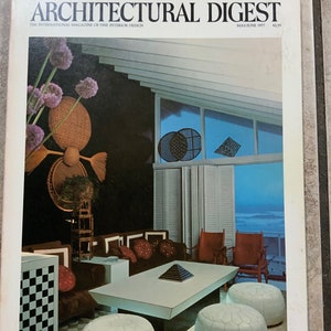 Architectural, Digest, 1970's, Magazine, AD, Home, Decorating, Mid ...