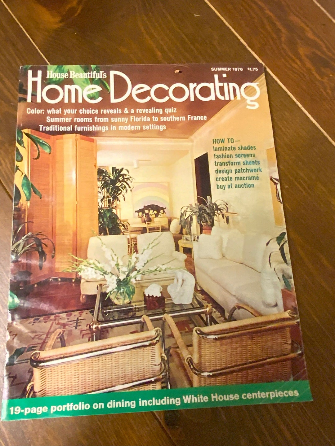 House Beautiful, Home Decorating, Magazine, 1970's, 1976, MCM, Mid ...