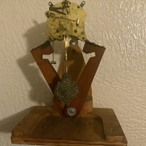 Clockwork, Vice, Stand, Vintage, Handmade, Wood, Clockmaker, Repair,sit ...