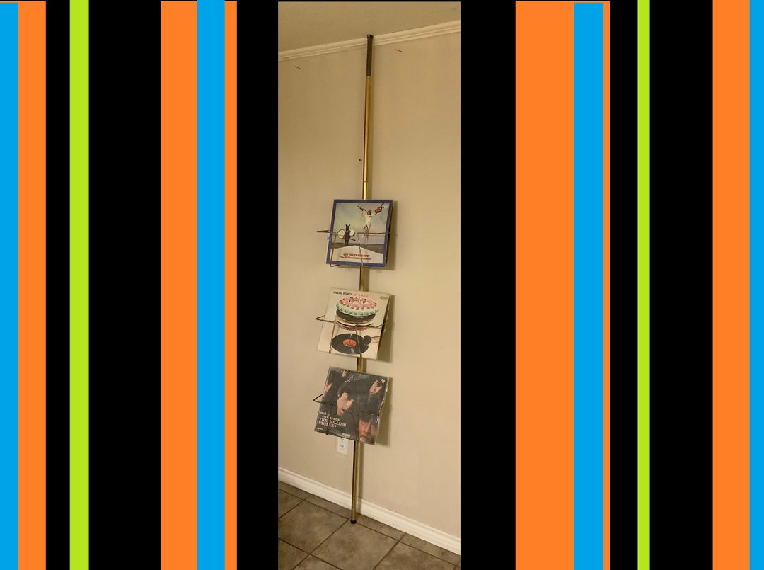 Mid-century Modern Tension Pole Record Rack Holder - Etsy