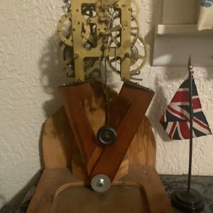 Clockwork, Vice, Stand, Vintage, Handmade, Wood, Clockmaker, Repair,sit ...