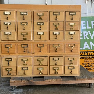 Library Card Catalog - Etsy