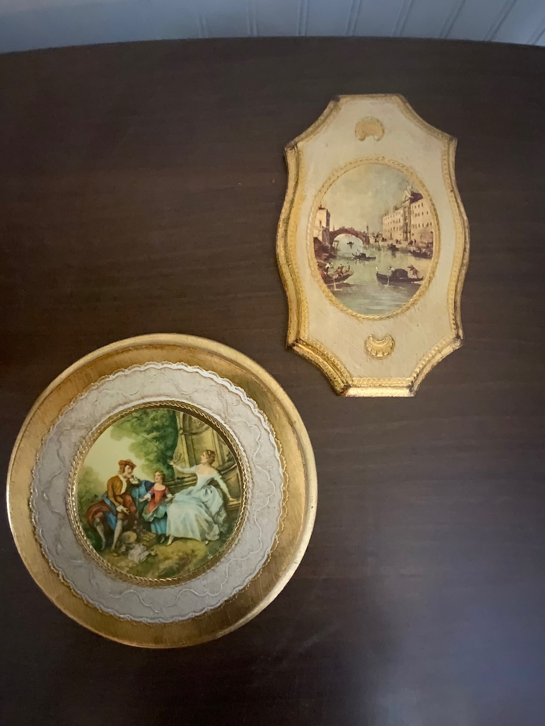 Italian, Florentine, Plaques, Wall, Hangings, Mid-century, 1960's ...