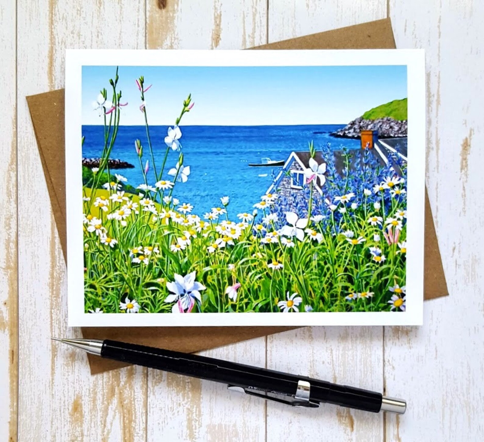 Coastal Maine Card Ocean Card Seascape Card Maine Card - Etsy