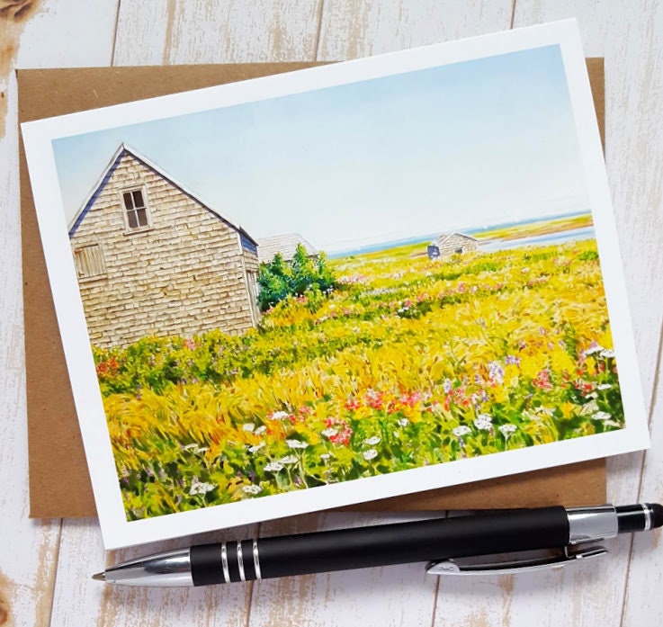 Farm Card Barn Card Ocean Card Fine Art Card Landscape - Etsy