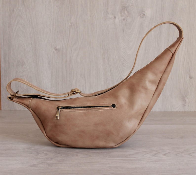 Unisex Banana Bag ,available in Other Colors ,leather Banana Bag ...