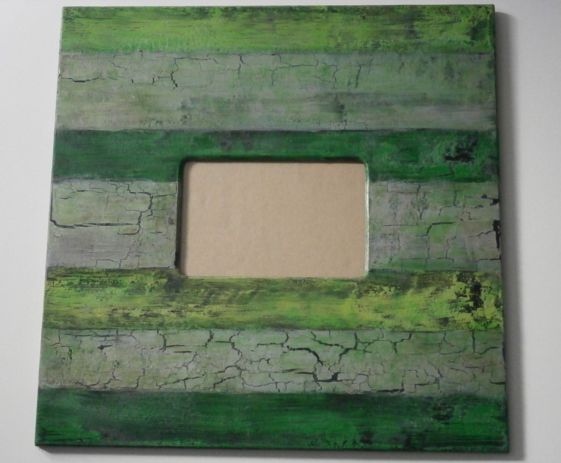 Hand-painted Large Photo Frame Distressed Square Frame Wall Hanging ...
