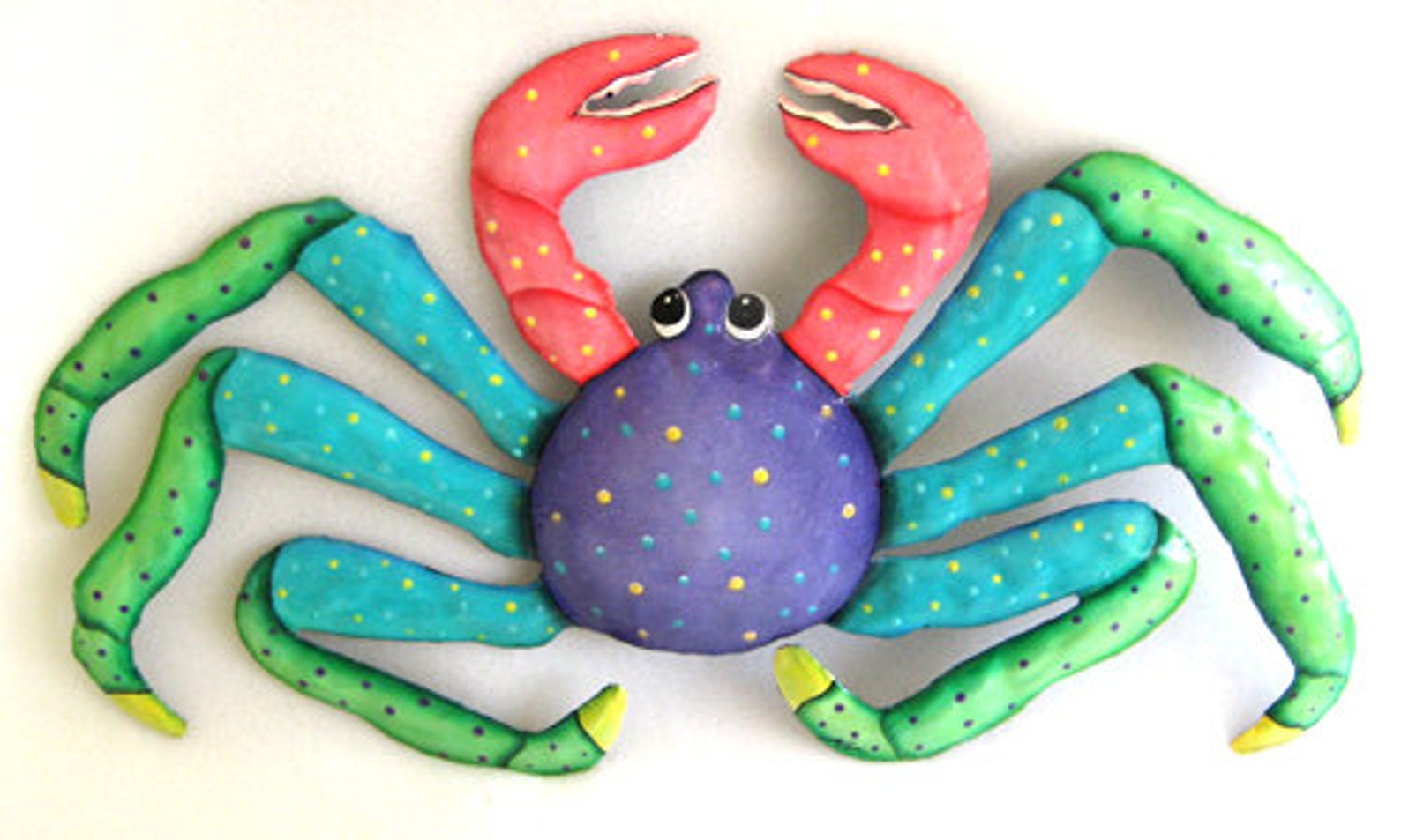 Painted Metal Crab Choice of 2 Colors Outdoor Metal Wall - Etsy
