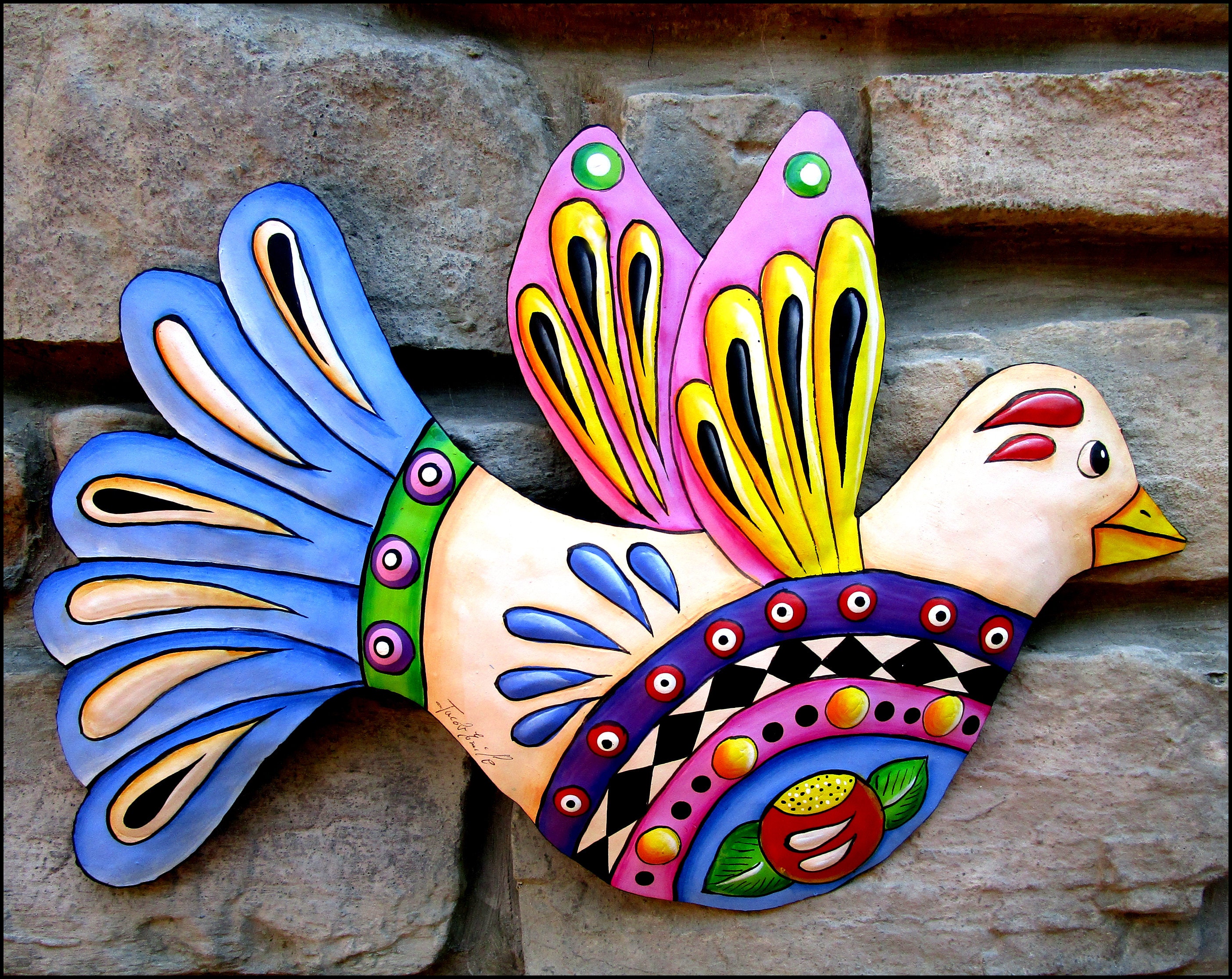 PAINTED METAL BIRD Choice of 4 Colors Painted Metal Art - Etsy