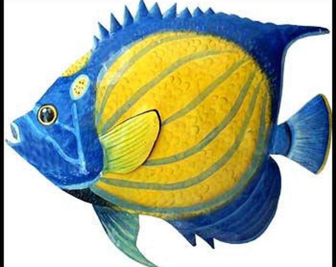TROPICAL FISH, Outdoor Metal Wall Art, Beach Decor, Metal Wall Hanging ...