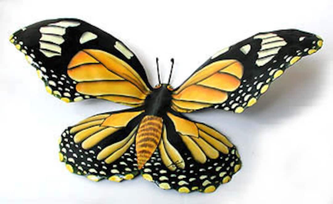 MONARCH BUTERFLY, Outdoor Metal Wall Art, Painted Metal, Metal Art ...