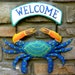 CRAB WELCOME SIGN, Coastal Decor, Garden Art, Wall Hanging, Beach Decor ...