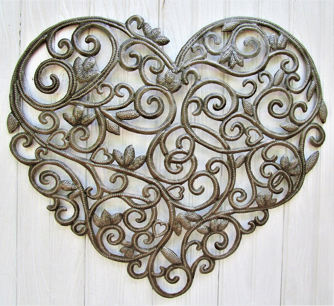 METAL HEART, Outdoor Metal Art, Metal Wall Art, Haitian Metal Art ...